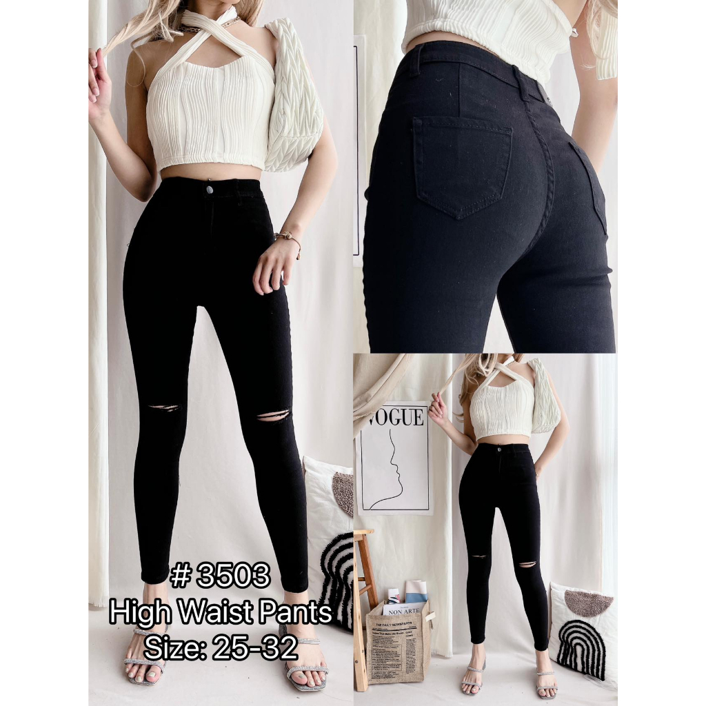 Joni jeans High Waist pants Ripped Tattered Pants Skinny Jeans 3137 ...