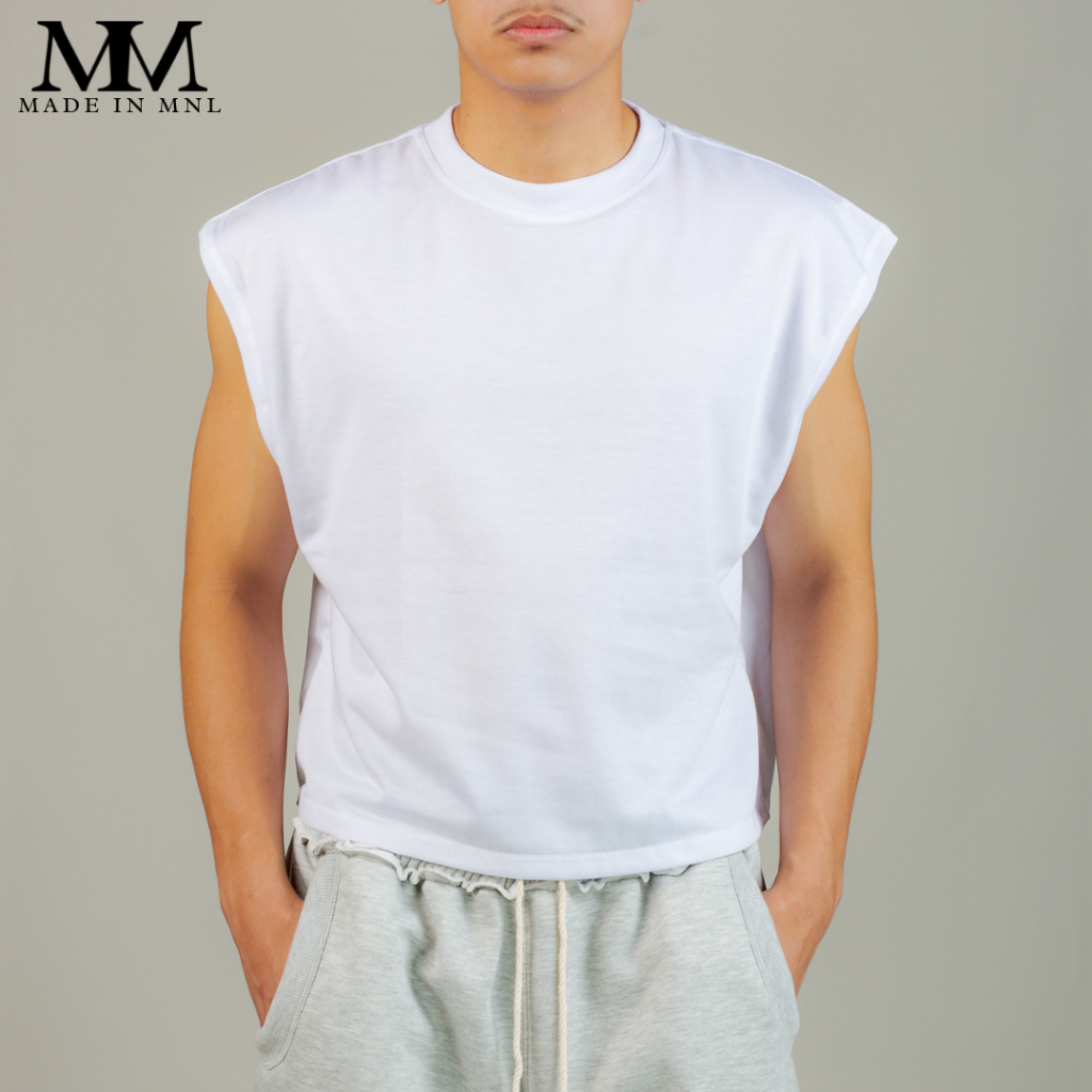 MadeInMNL Premium Boxy Crop Sando For Men | Shopee Philippines