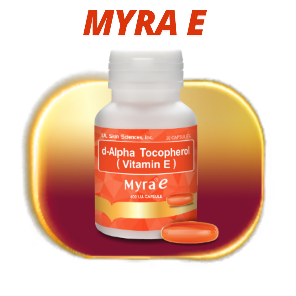 Myra Vitamin E 400 I.U Capsules Original Whitens and Glows Skin Acne Care Anti Ageing Facelift ...