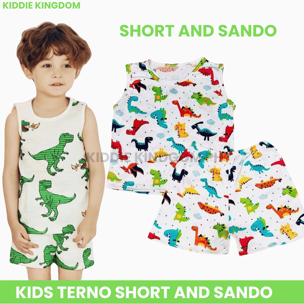 Kids Sando and Short Terno - Adorable Pambahay Terno Set for Boys ...