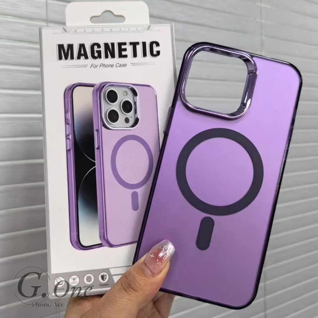 Plating Transparent Magnetic Shockproof Case For iPhone 16 15 14 13 12 11 Pro Max X XR XS 7 8 ...