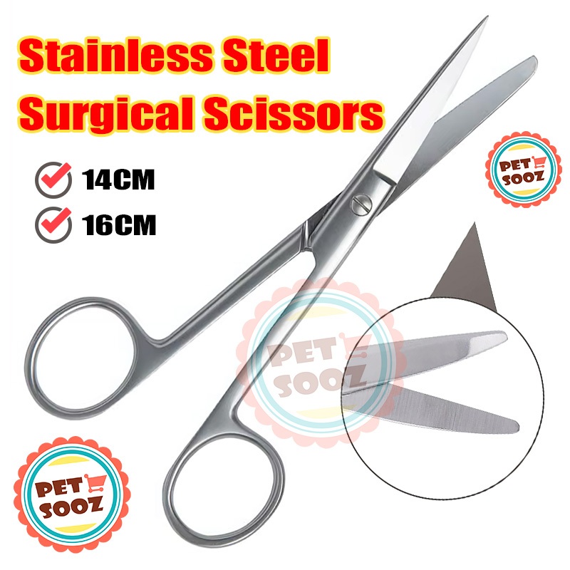 Stainless Steel Surgical Scissors Animal Straight Scissor for pig swine ...