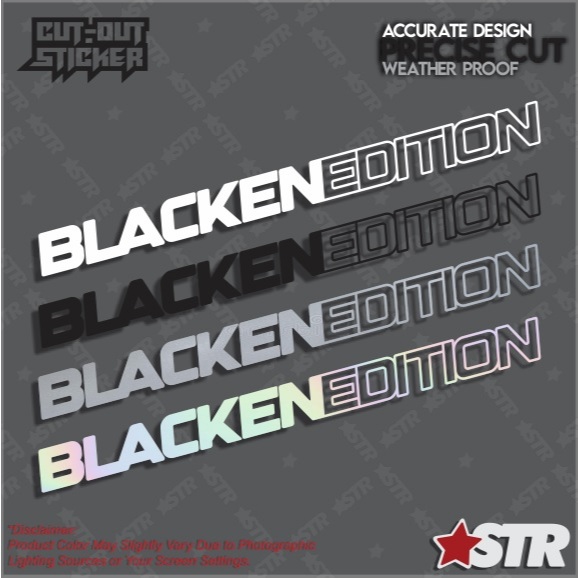 BLACKENEDITION Cut-out Motorcycle Sticker Waterproof | Shopee Philippines
