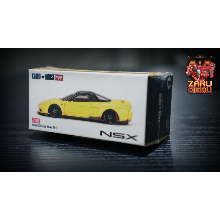 Mini GT 1:64 Honda NSX Kaido Works V1 Yellow (KHMG108) Diecast Scaled ...