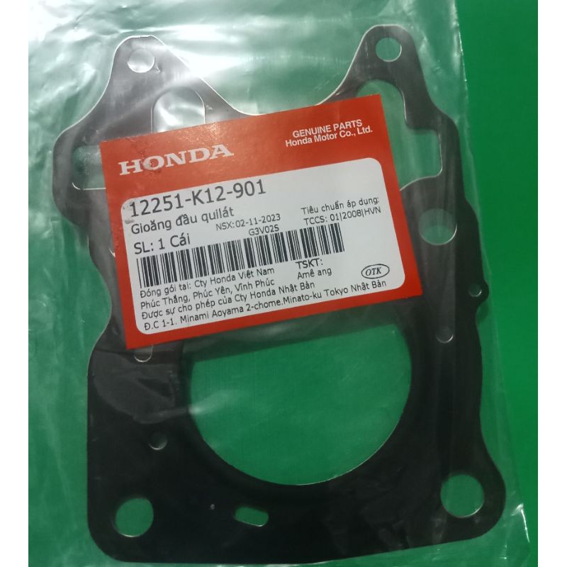 Gasket,Cylinder Head.,HGP., Honda Click 125-V1/V2 | Shopee Philippines
