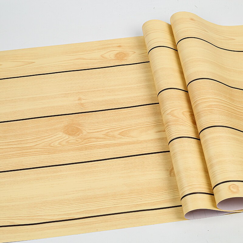 WANDA Yellow Wood design wallpaper self adhesive wall decor for home ...