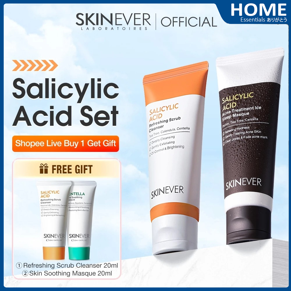 SKINEVER Salicylic Acid Acne Treatment Set Moisturizing Masque Deep ...