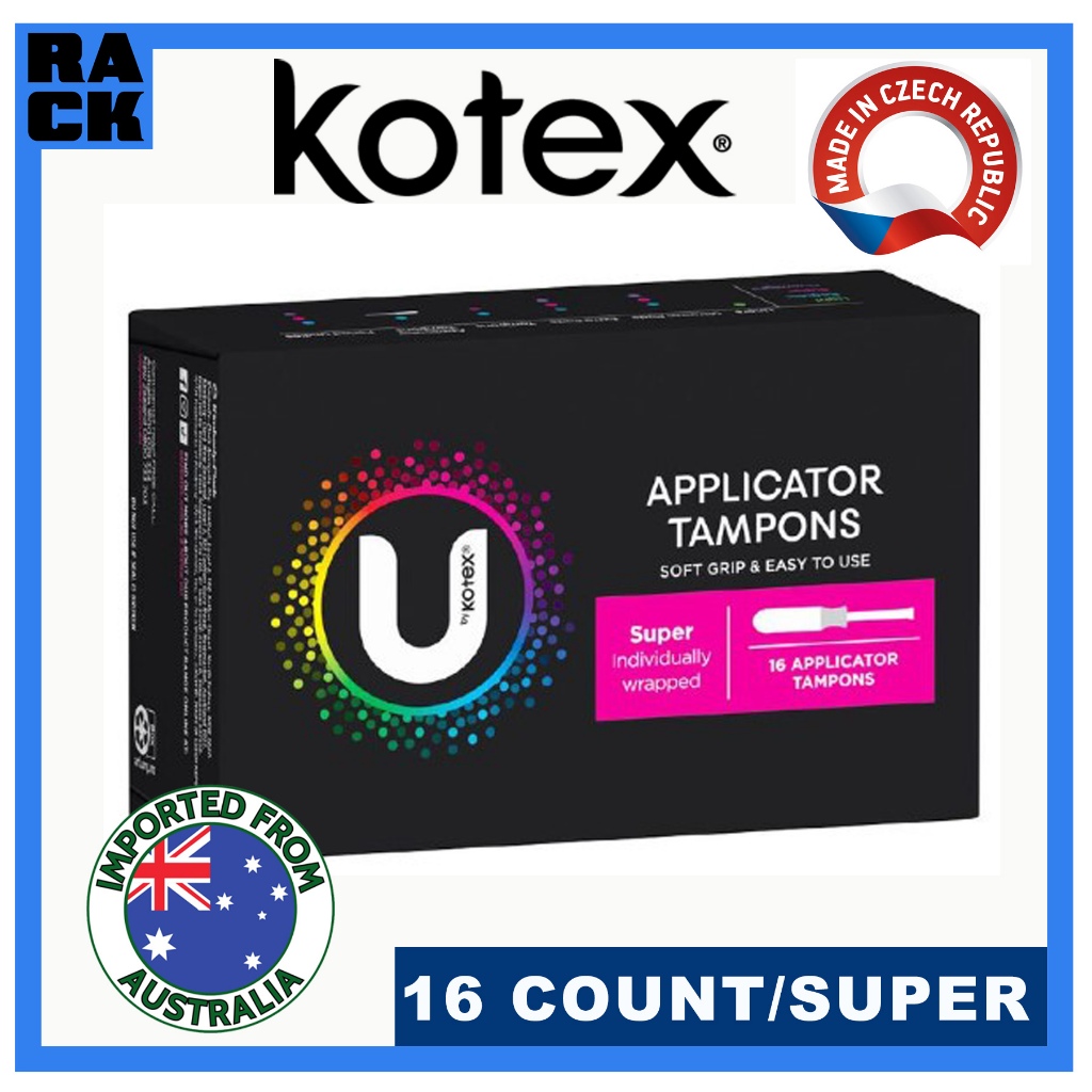 U by KOTEX Applicator Tampons, Super Absorbency, Unscented, 16 count ...