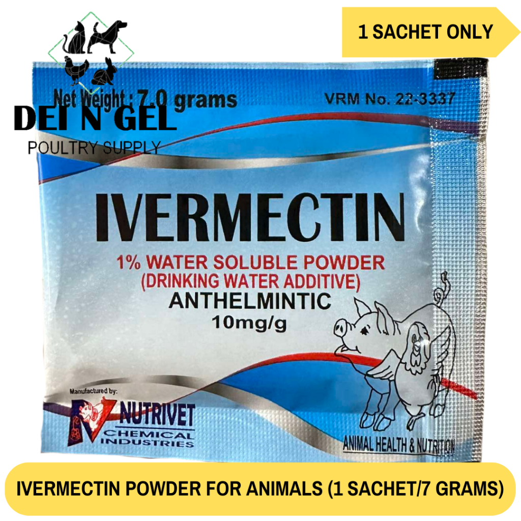 NUTRIVET IVERMECTIN 1% POWDER FOR ANIMALS 7GRAMS (1 SACHET) | Shopee ...