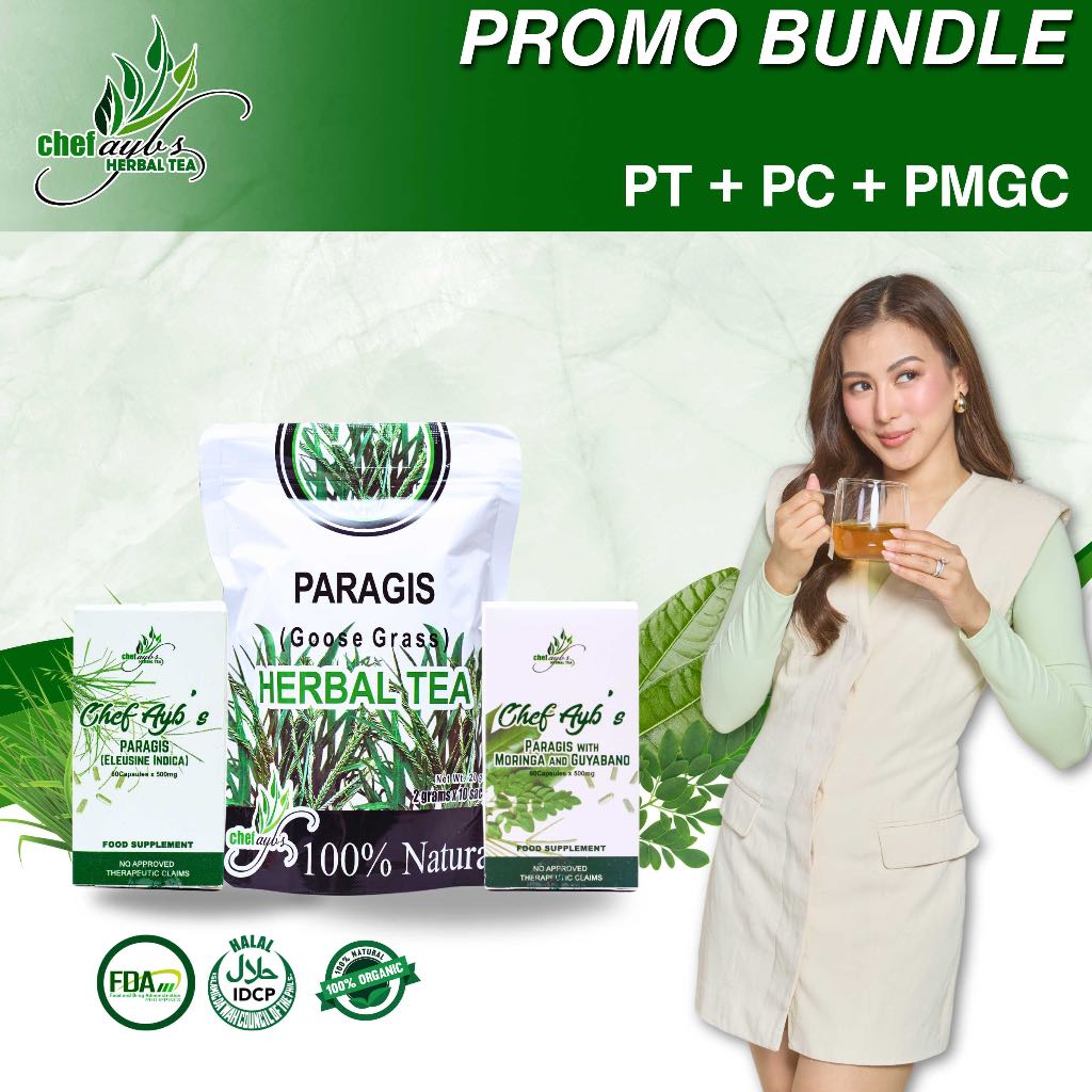 CHEF AYB'S POWER TRIO || 1 PARAGIS TEA, 1 PARAGIS CAPSULE, 1 PARAGIS W ...