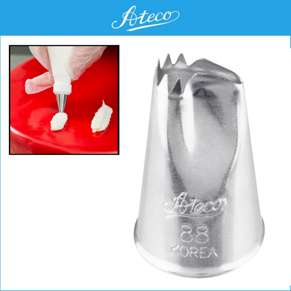 Ateco 88 Ruffle Piping Tip Stainless Steel Icing Tip ( Set of 2 ...