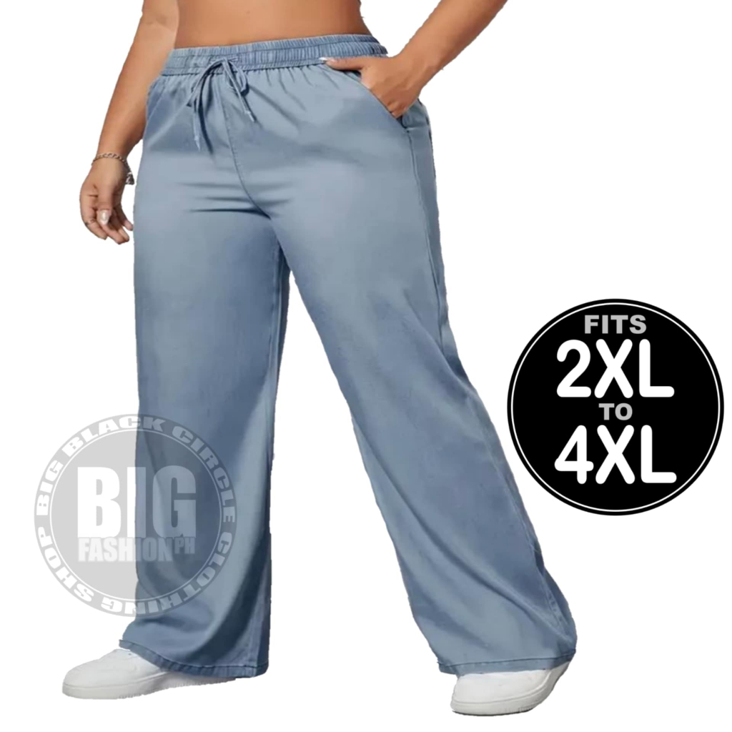 Plus Size Denim Square Pants with Pockets | Shopee Philippines