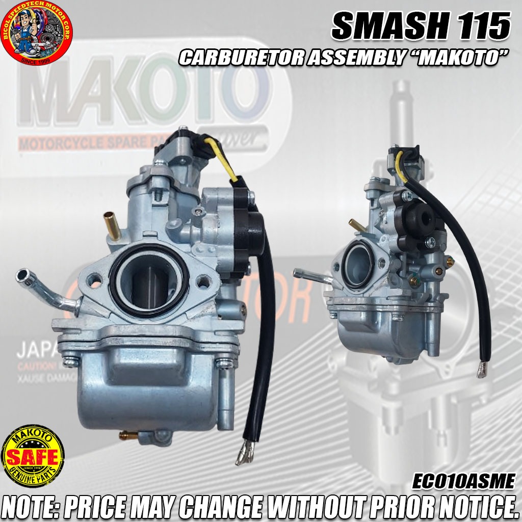 SMASH 115 CARBURETOR ASSEMBLY MAKOTO (EC010ASME) | Shopee Philippines