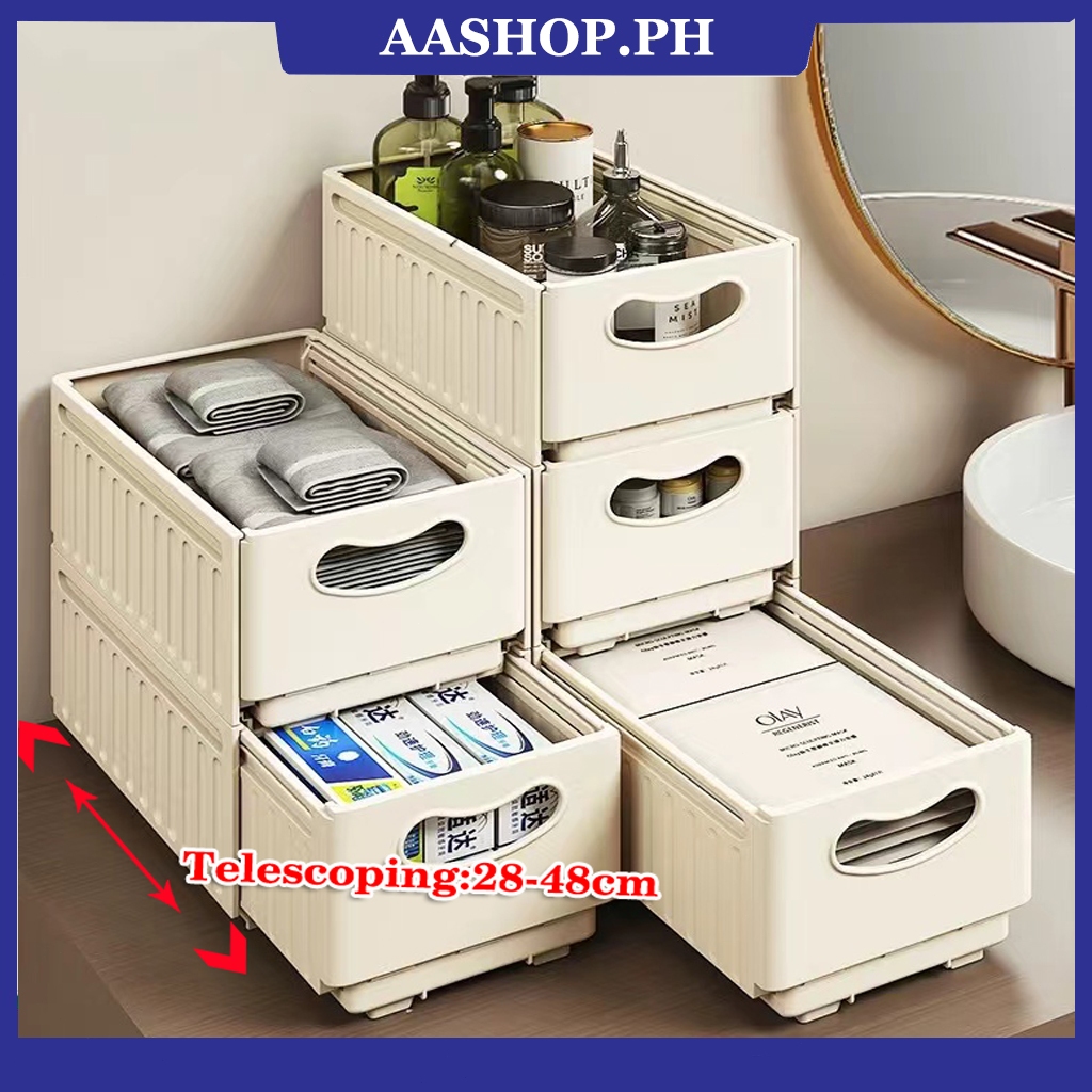 Retractable Extended Storage Box Stackable Drawer Clothing Cabinet ...