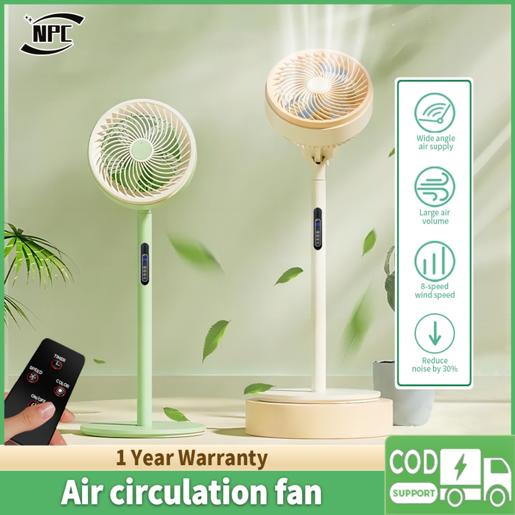 10 Inch Aesthetic Electric Fan Stand Fan With Remote Control Air ...
