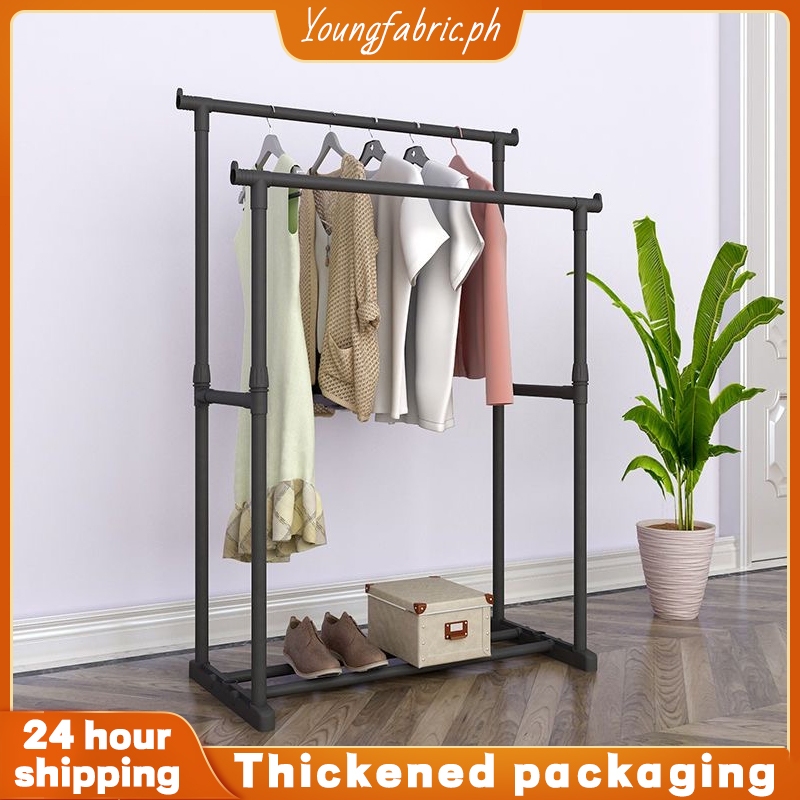 COD Double Pole Clothes Rack For Clothes Organizing Sampayan Double ...