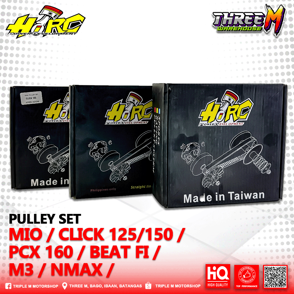 HIRC PULLEY SET MIO/CLICK150/PCX160/BEATFI/M3/NMAX/AEROX/CLICK125/PCX ...