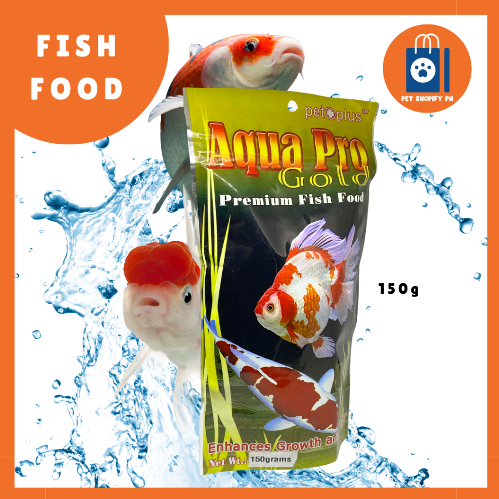 Aqua Pro Gold Premium Fish Food Growth Color Enhancer 150g | Shopee ...