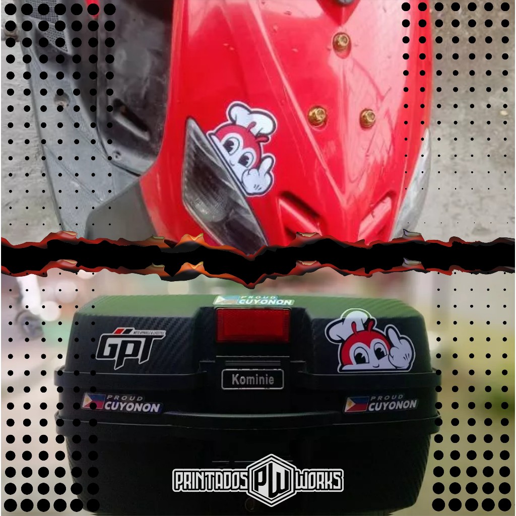 ORIGINAL JOLLIBEE printed decal waterproof for car , motorcycle and ...