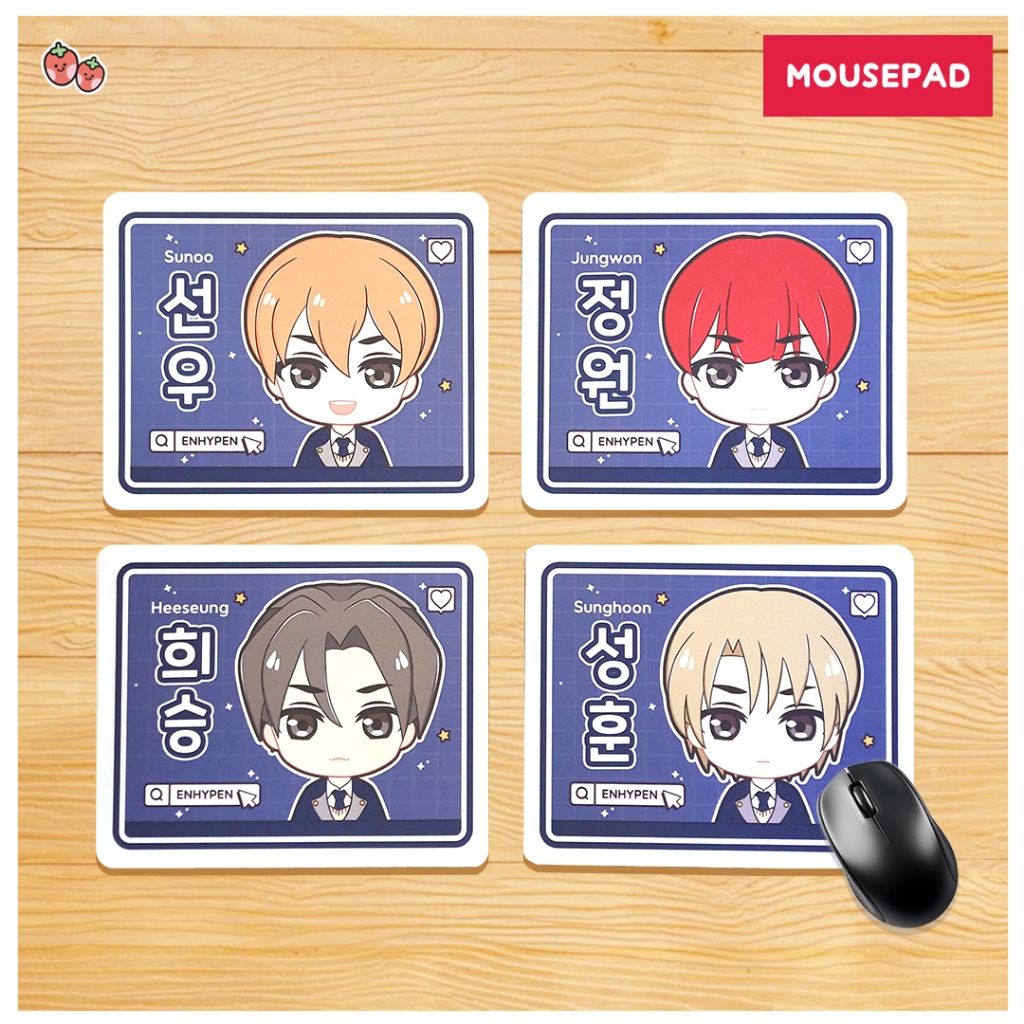 ENHYPEN Mousepad - Korean Mouse Pad Heeseung Jay Jake Sunghoon Sunoo ...