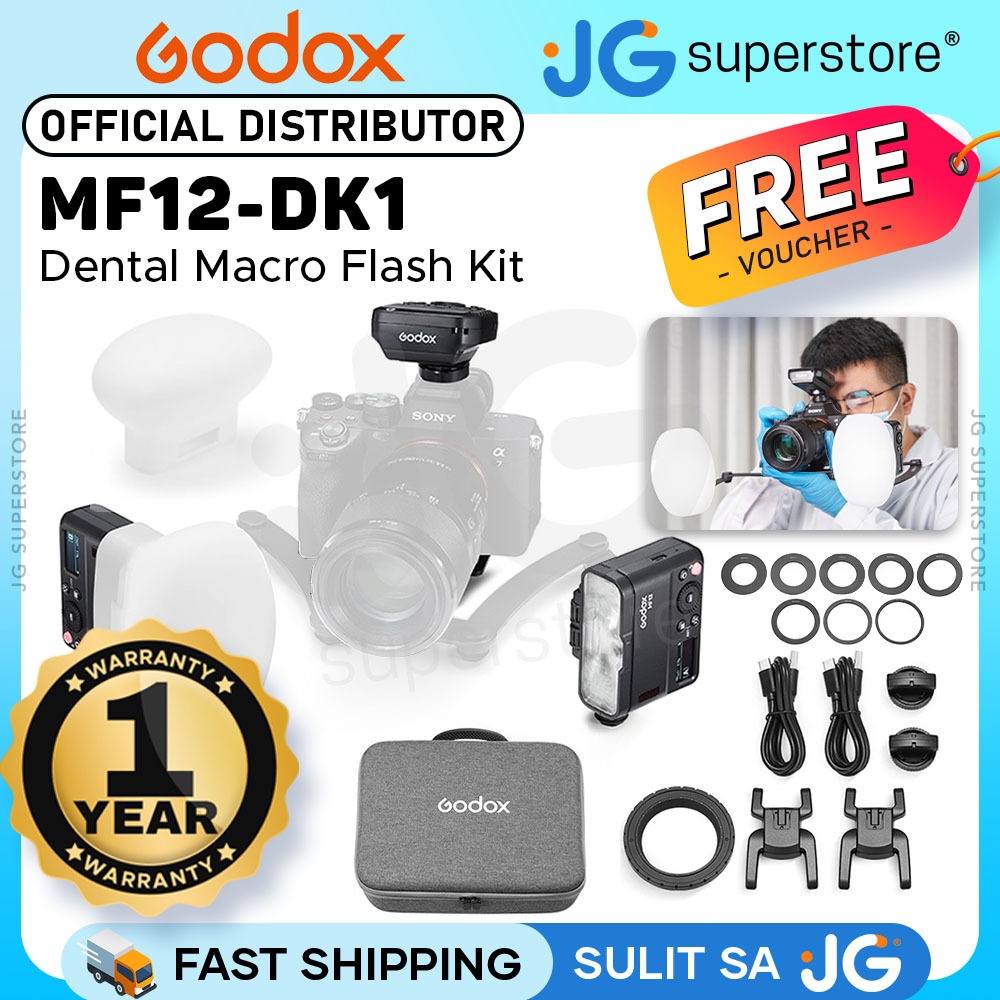 Godox Dental Macro Flash Kit 2.4GHz Wireless 1700mAh for Sony Camera ...