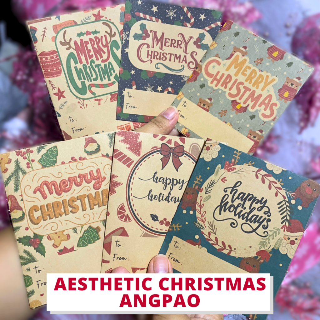 Aesthetic Christmas Angpao / Money Envelope / 10pcs per pack | Shopee ...