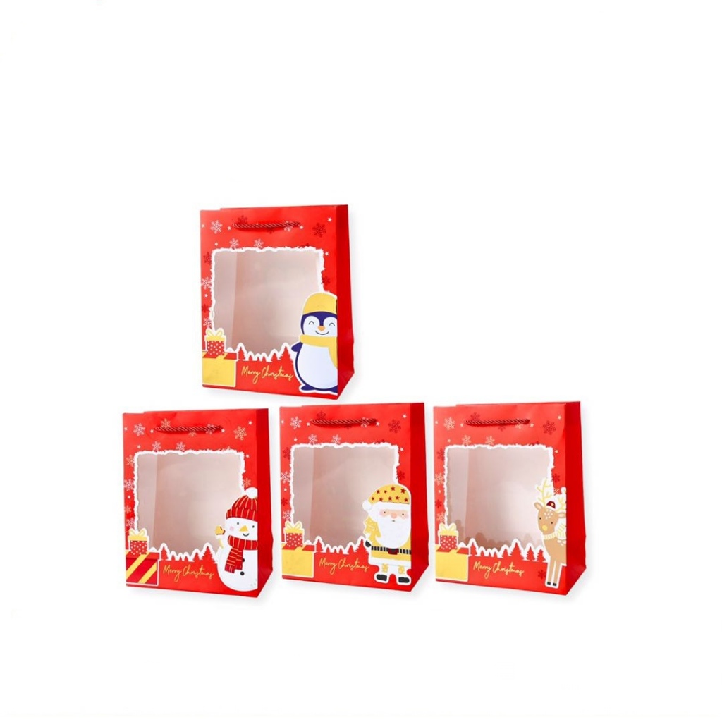 Christmas Paper Bag w/3D Design CHRISTMAS Cardboard Paper Bag Nice ...