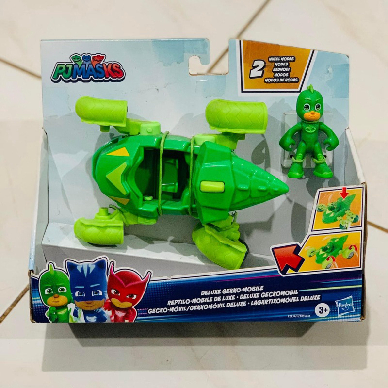 PJ Masks Gekko Deluxe Vehicle Preschool Toy, Gekko-Mobile Car with 2 ...