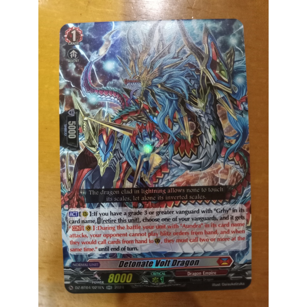 CFV Detonate Volt Dragon RR DZ-BT04 Dragon Empire Cardfight Vanguard English | Shopee Philippines