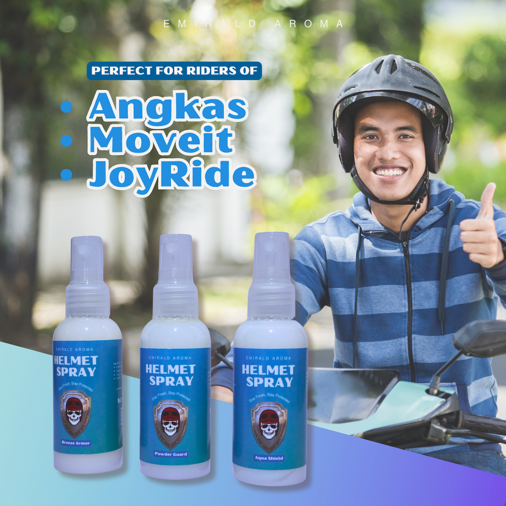 Emirald Aroma Helmet Spray Fragrance For Angkas Joyride Moveit Rider ...