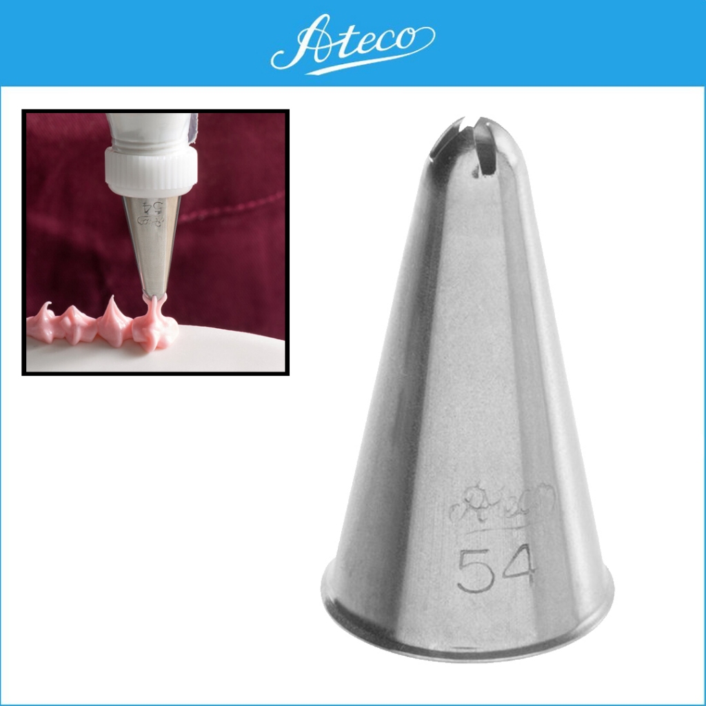 Ateco 54 Cross-Top Piping Tip Stainless Steel icing Tip ( Set of 2 ...
