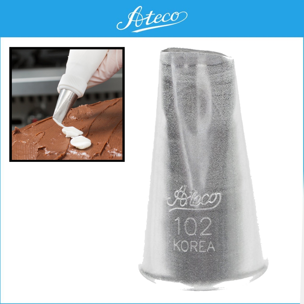 Ateco 102 Rose Piping Tip Stainless Steel Icing Tip ( Set of 2 ...