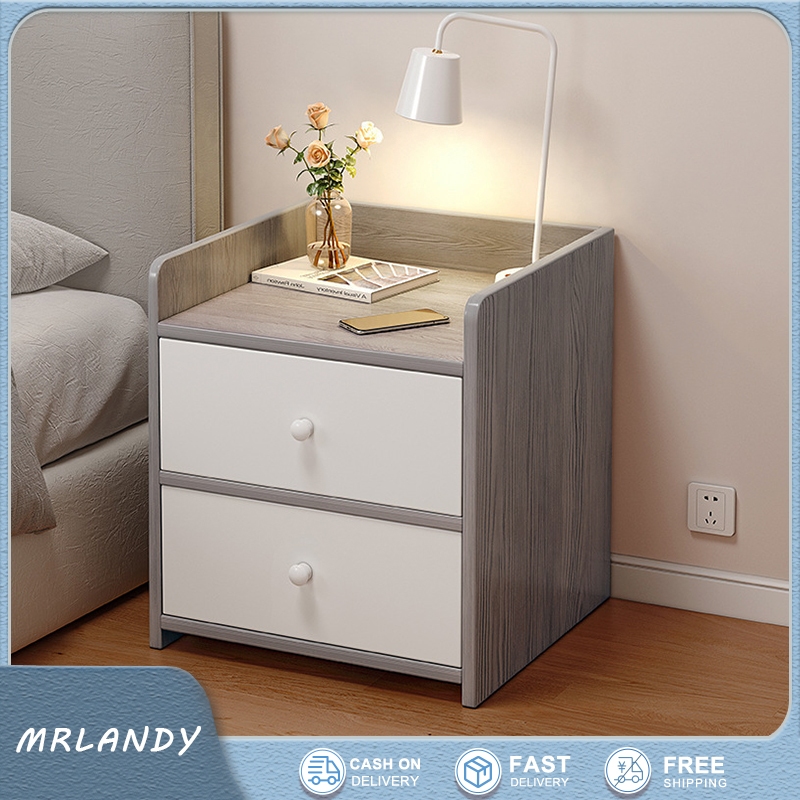 Modern Multilayer Bedside Cabinet With Lock Simple Side Table Bedroom ...