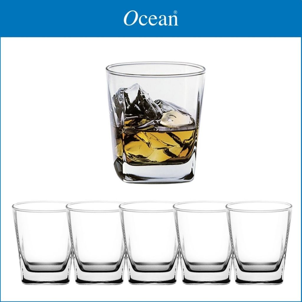 Ocean Glassware Plaza Tumbler Water Juice Drinking Glass 195ml (Set of ...