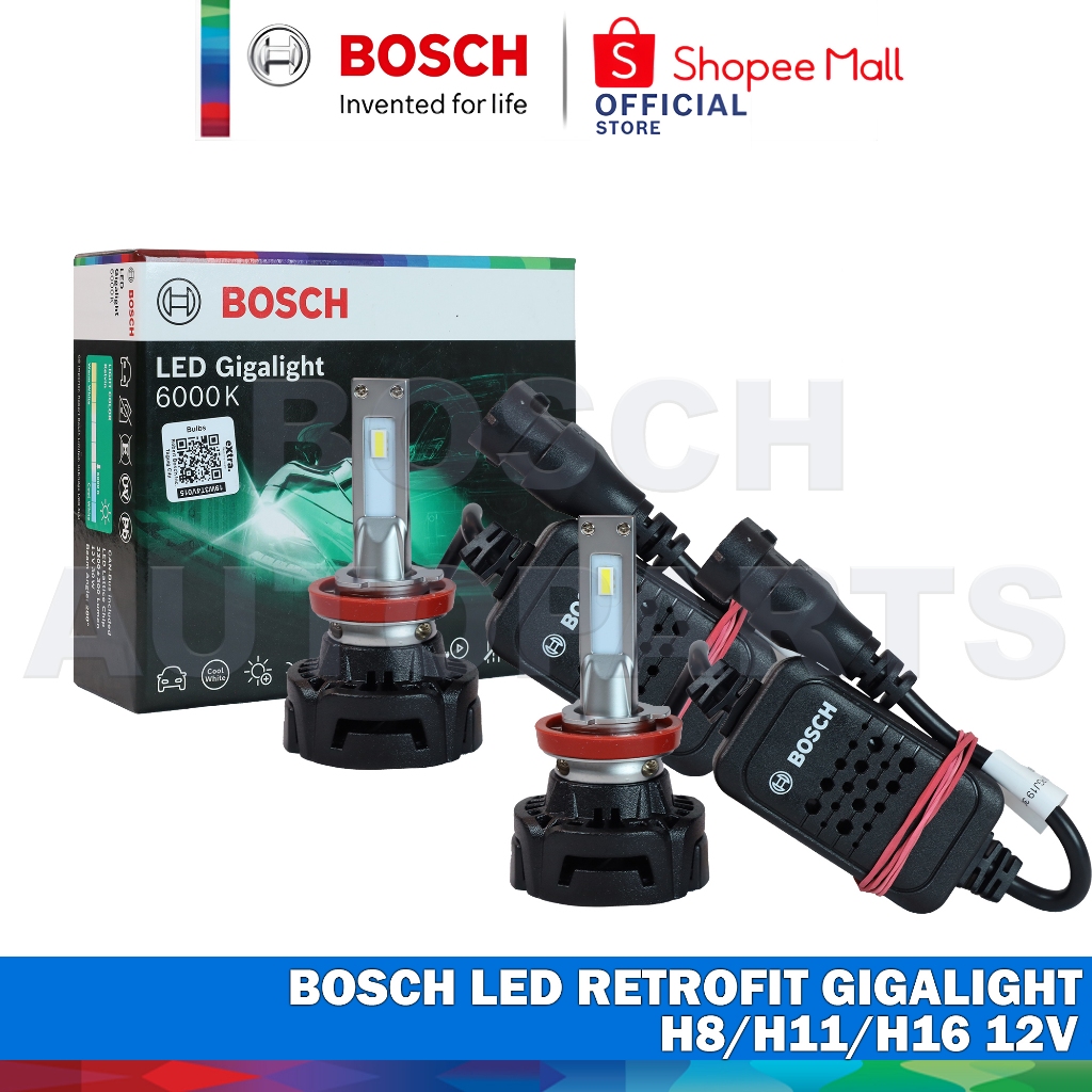 Bosch LED Gigalight H8 12v H8/H11/H16/ 30w | Shopee Philippines