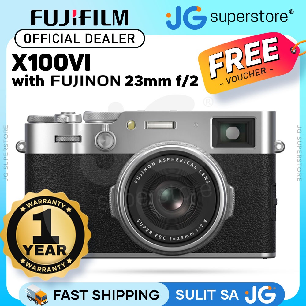 FUJIFILM X100V Wireless Mirrorless Digital Camera APS-C with Fujinon 23mm F/2 Wide-Angle Prime ...