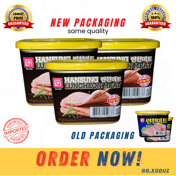 1PC NEW LABEL HANSUNG Korean Luncheon Meat 340g 2027 Expiry (LEGALLY ...