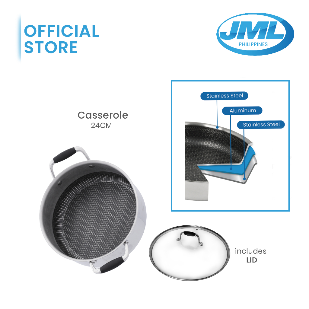 JML Grand Master Stainless Elite Casserole | Shopee Philippines