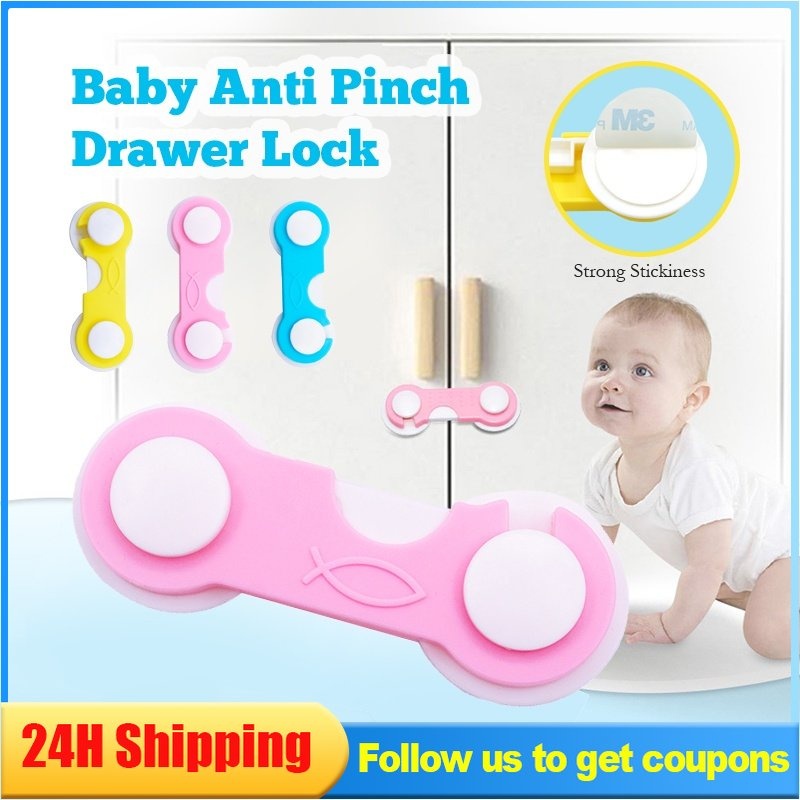 Baby Safety Lock Child Infant Kid Drawer Lock Anti-clamping Cabinet ...