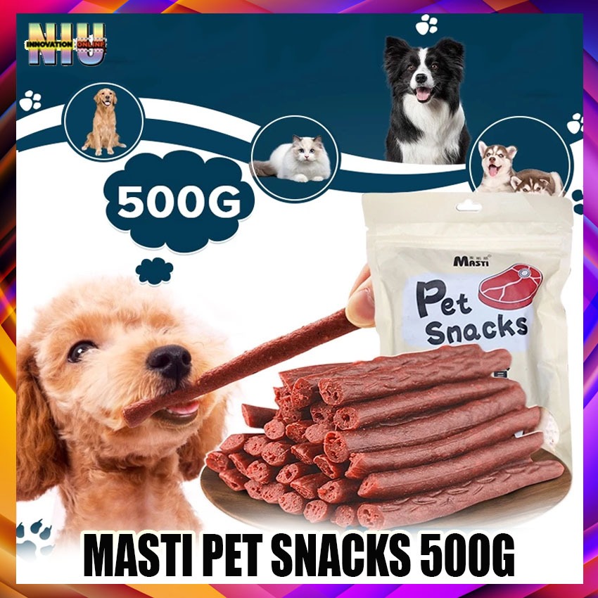 Masti Pet Snacks Dog Treats 500g Beef Sticks Training Treats (Beef ...