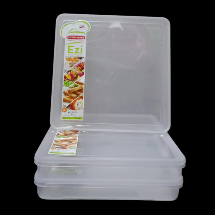 Macroware/Ezi Square Graham/FuhoBar| 2-Container|Transparent Tupperware ...