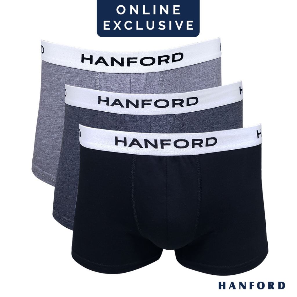 Hanford Men Natural Cotton Knit Boxer Briefs No Spandex OG Rhode ...