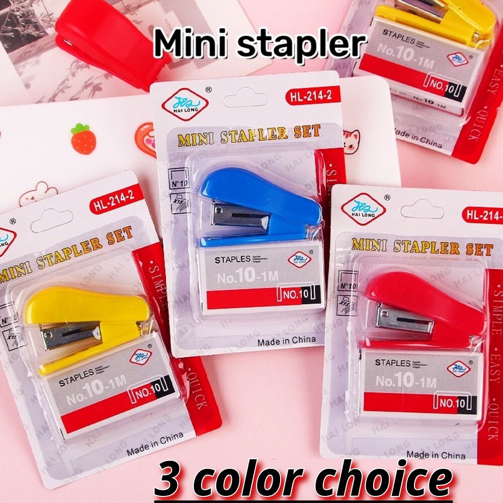 Mini Cute Stapler Portable Stapler Set with stapler Convenient Stapler ...