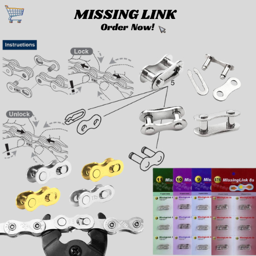 Bicycle Missing Link. Chain Link Connector 6-7-8,9,10 & 11 Speed Bike ...