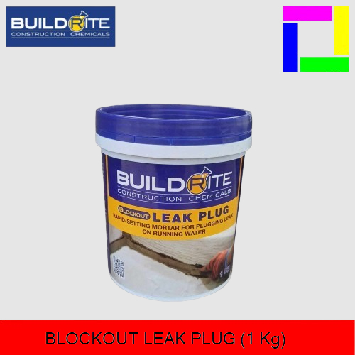 Buildrite BLOCKOUT LEAK PLUG (1 Kg) Rapid Setting Mortar for Plugging ...