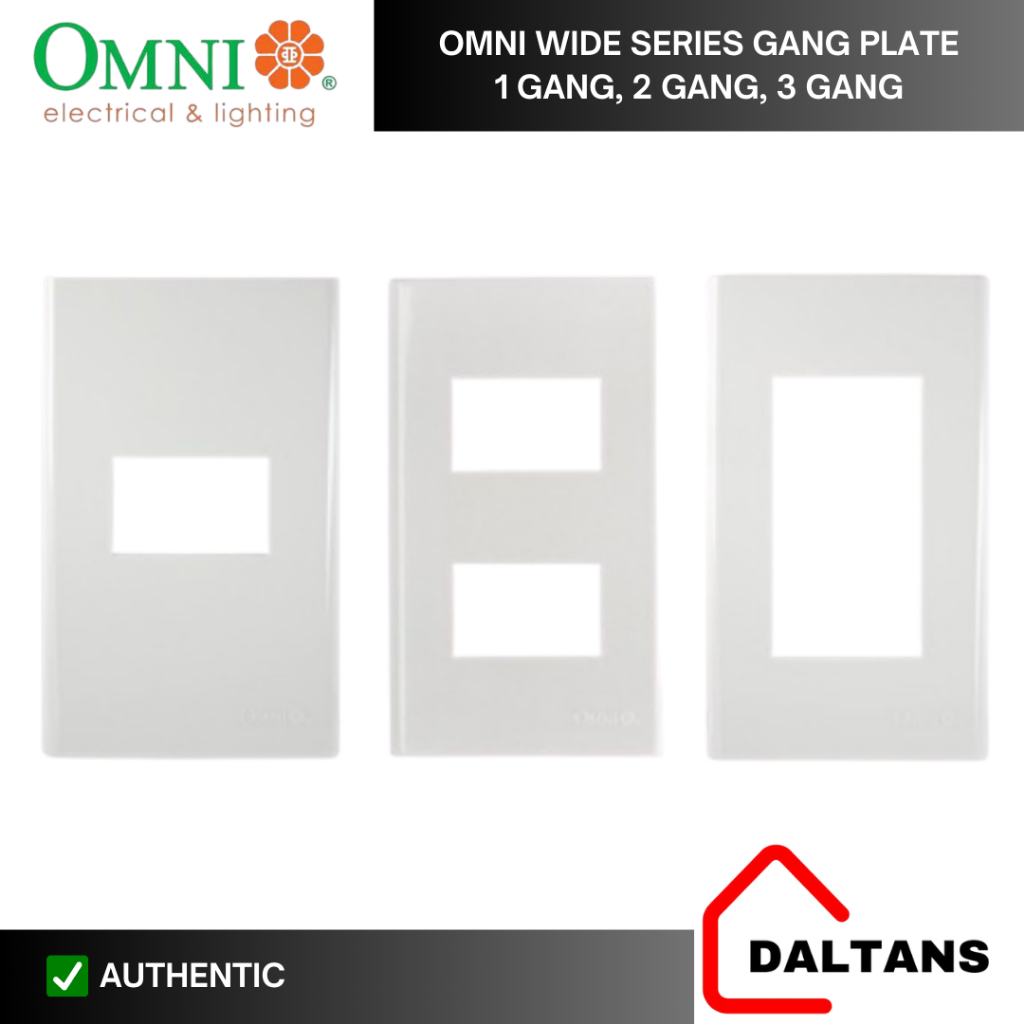 OMNI GANG WIDE PLATE SERIES 1 GANG, 2 GANG, 3 GANG WWP | Shopee Philippines