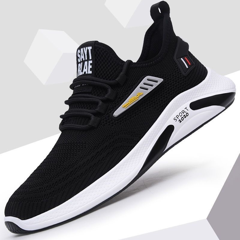 Fashoin Men's Casual Sneakers Mesh Breathable Running Shoes Black ...