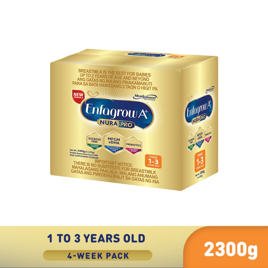 Enfagrow A+ Three Nurapro 2.3kg (2300g) Milk Supplement Powder for 1-3 ...