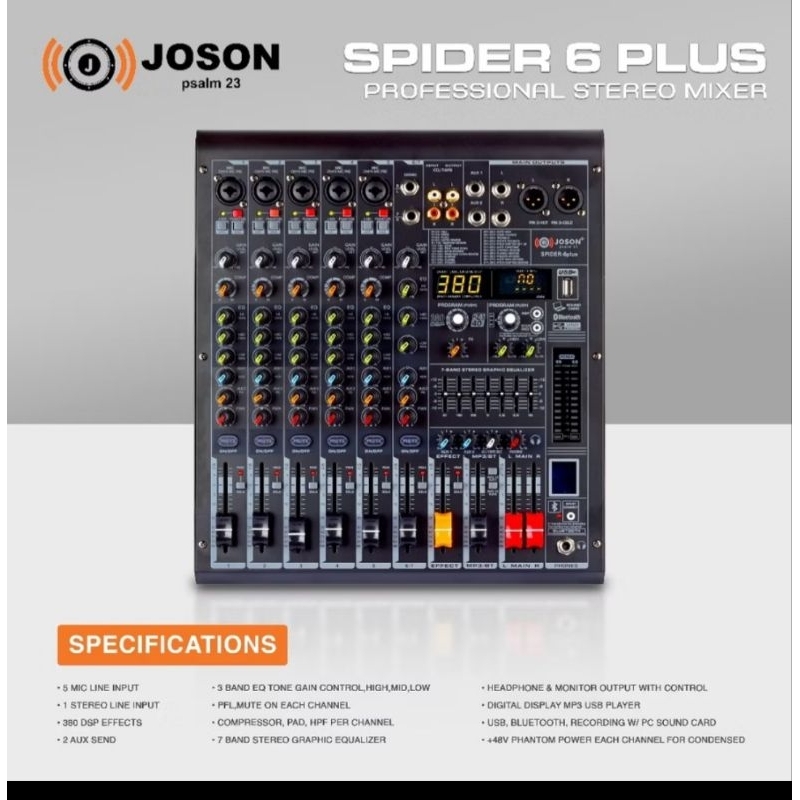 Joson 6 Channel Mixer Spider-6 Plus | Shopee Philippines