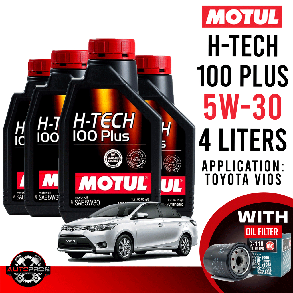 Motul H-Tech 100 Plus 5W-30 Gasoline Oil API SP 4 Liters for Toyota ...